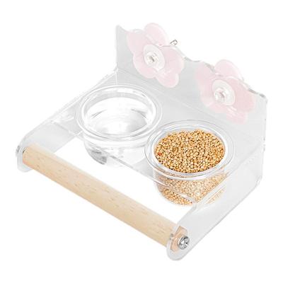 青松宠鹦鹉亚克力喂食喂水小挂碗