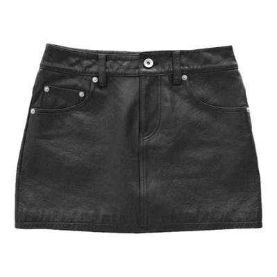 SOLSOL买手店 MANZANILLA 25早春新品 设计师品牌 真皮皮标短裙