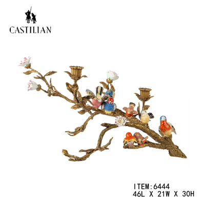 高端家用烛台摆件壁炉电视柜装饰