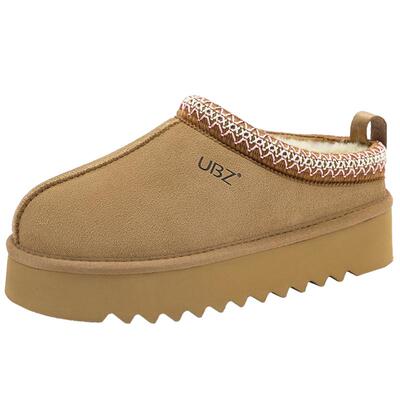 低帮包头民族风加绒懒人棉拖鞋