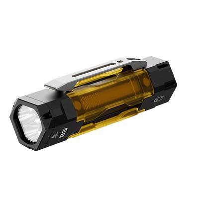 务本E8钛合金手电筒户外铝合金强光超亮远射UV照射充电EDC便携