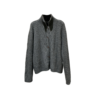 ENJOYME商场同款麻花纹针织开衫