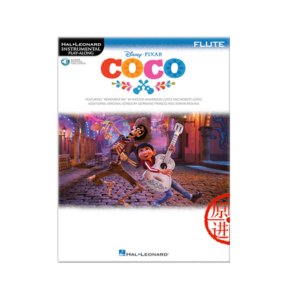 电影音乐 寻梦环游记 长笛独奏 附在线下载 海伦德原版乐谱书 Coco Instrumental Play along for Flute HL00263806