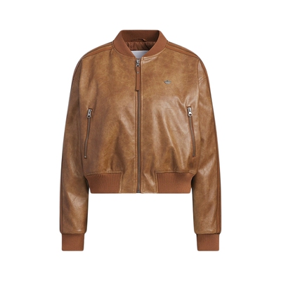 adidas阿迪达斯冬季三叶草新款女子复古保暖运动短款棉服 KC2655