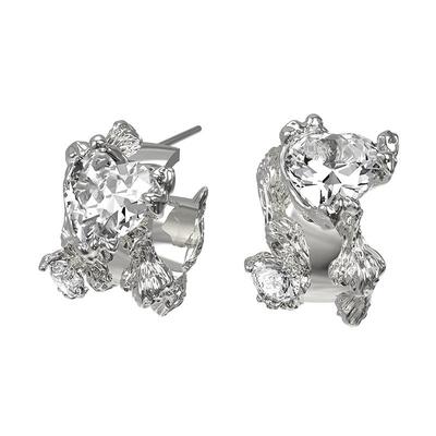 BOONEE熔岩爱心锆石C圈耳环