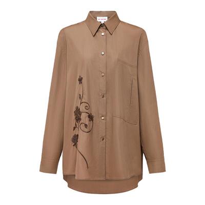 EP雅莹气质翻领长袖廓形大衬衫