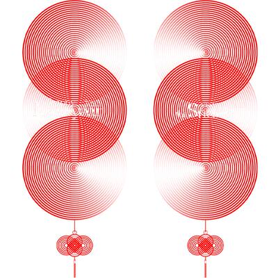 春节装饰玻璃门幕墙静电贴纸