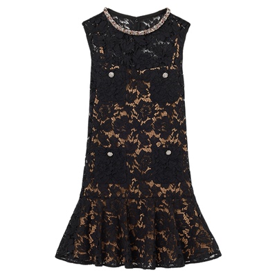 self-portrait彩钻蕾丝连衣裙