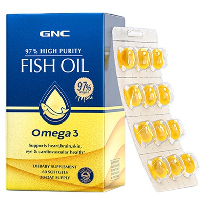 GNC健安喜高纯度97%鱼油软胶囊