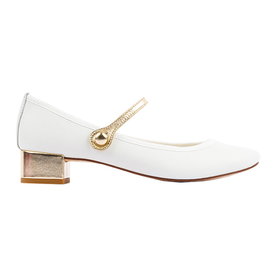 REPETTO牛皮革皮底低跟玛莉珍鞋