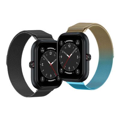 适用荣耀亲选Haylou Watch米兰尼斯表带小米嘿喽智能运动手表BOT-WB00磁吸式金属腕带男女时尚透气防水替换带