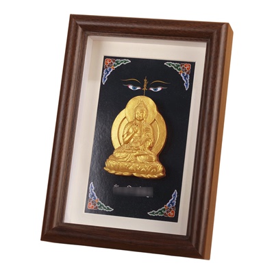 藏式红泥擦擦药师佛唐卡礼盒