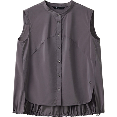 播 bo 商场同款无袖美式衬衫女夏季新款通勤上衣BDS2HD2174