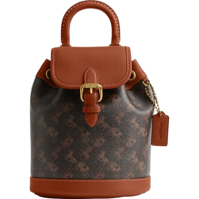 COACH/蔻驰女士马车图案印花HARPER双肩包背包高级感通勤