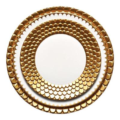 金边进口手绘欧式咖啡杯陶瓷盘