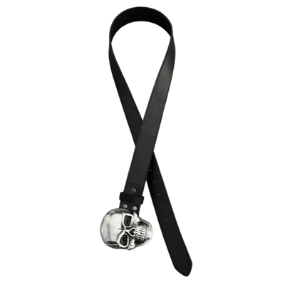 ironworks金属大骷髅头腰带