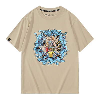 瑞克和莫蒂周边纯棉圆领短袖