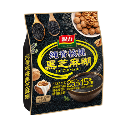 智力核桃手磨浓香黑芝麻糊520g