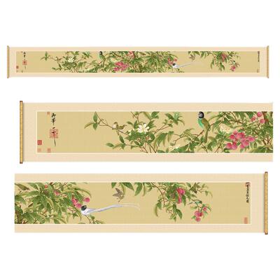 ks十字绣写生翎毛图大气客厅大画自己绣浅棕布非满绣70色