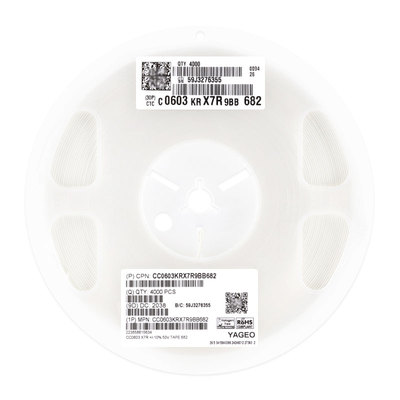 0603贴片电容6.8nF(682)10%50V