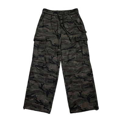 迷彩裤潮牌多口袋休闲裤加绒直筒