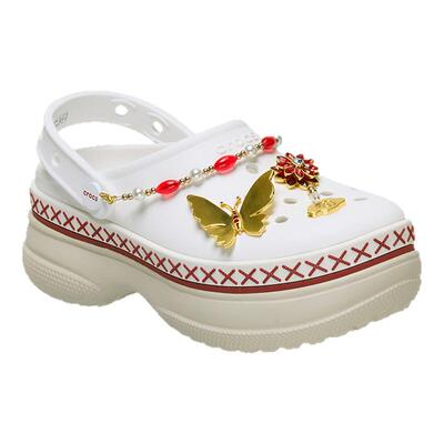 檀健次同款Crocs卡骆驰经典堆堆赤金跃马洞洞鞋沙滩鞋女鞋|213113