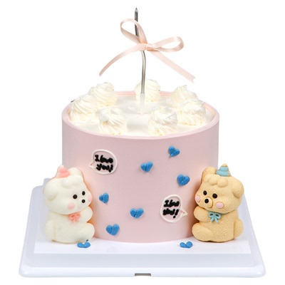 小熊巧克力蛋糕装饰摆件