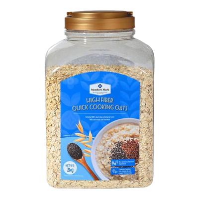会员超市代购Member'sMark高纤快熟麦片3kg奇亚籽亚麻籽燕麦片爆