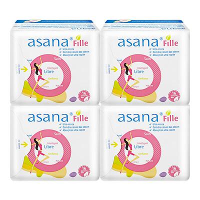 【净味迷你巾4包】阿莎娜asana卫生巾女迷你巾日用夜用姨妈巾正品