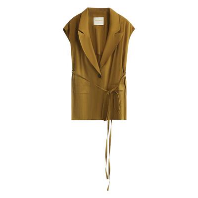 COCOBELLA奢感通勤干练无袖西装马夹女春夏气质OL休闲马甲WS3003