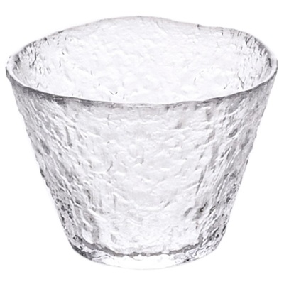 日本初雪锤纹玻璃碗茶杯