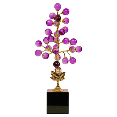 【本尼家】HY125紫葡萄发财树艺术摆件轻奢高档家居客厅玄关摆件