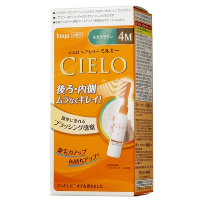 日本HOYU宣若CIELO美源添加植物成分遮白发染发剂梳子型乳液款