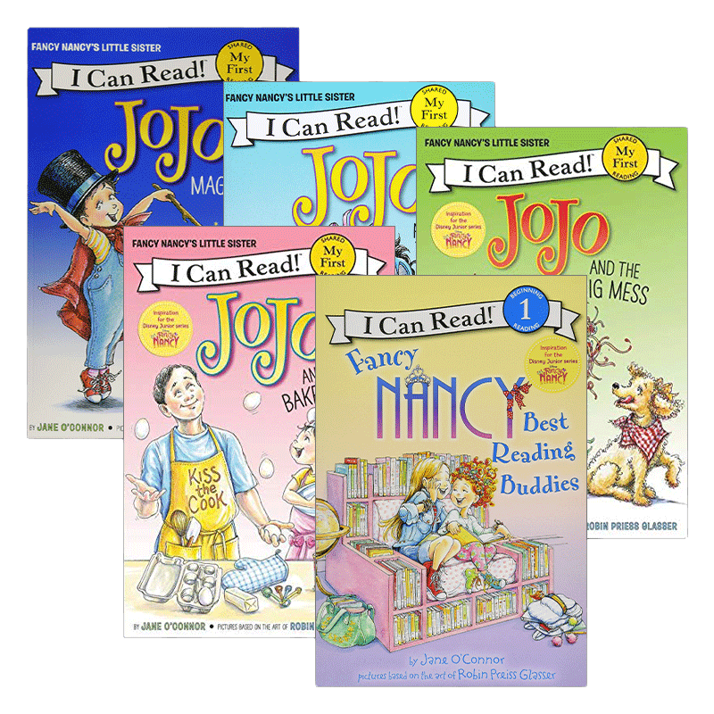 英文原版 Fancy Nancy JoJo 漂亮的南希5册 I Can Read系列 儿童英语启蒙绘本分级读物 英文版 进口英语原版书籍