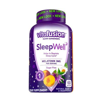 【睡不着】vitafusion sleepwell褪黑素睡眠糖安瓶软糖60粒*4