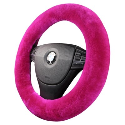 冬季纯羊毛方向盘套短绒