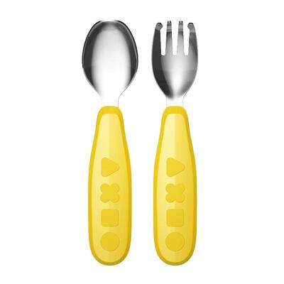 不锈钢宝宝学吃饭便携餐具辅食勺