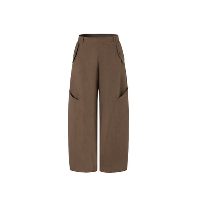 LEDIMWANG复古格子纯棉休闲裤