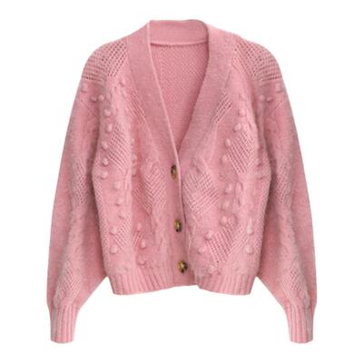 龙喜儿33马海33羊毛针织开衫外套