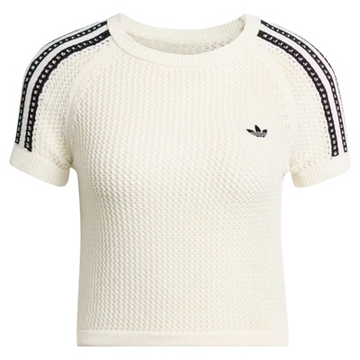 adidas阿迪达斯三叶草女夏季半袖短款上衣运动休闲短袖T恤KE0200