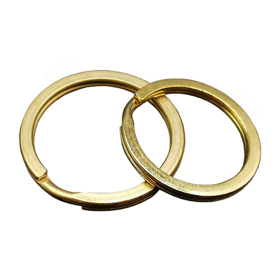 比配金色黄铜钥匙圈扁平圈