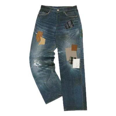 SOLSOL买手店ANDERSSON BELL  25早春新品 设计师 拼布印刷牛仔裤
