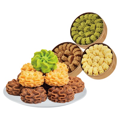 澳门黄油小花曲奇饼干特产礼盒装