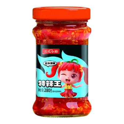 三元小厨特辣王辣椒酱280g下饭菜