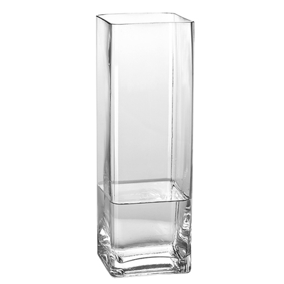 水晶玻璃透明大号花器仿真四方