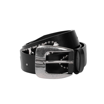 AAKAM 26春新品西部牛仔风牛皮腰带复古铆钉皮带韩国代购