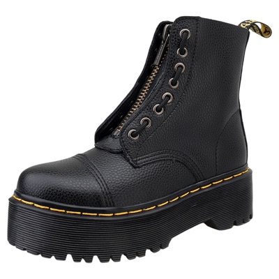 4160DR荔枝纹情侣款前拉链马丁靴