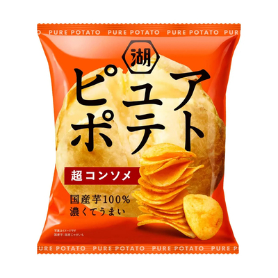 日本进口 koikeya湖池屋 Pure Potato 纯切蓬松酥脆薯片土豆厚切