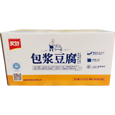 美好爆浆包浆豆腐340g*28整箱烧烤小吃油炸网红半成火锅食材商用