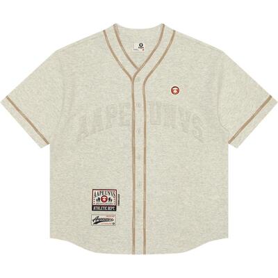 AapeV领纽扣宽松潮流短袖T恤